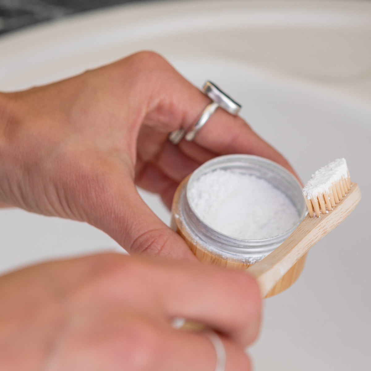 Tooth Powder with Bamboo Container
